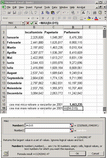 Functia MAX In Excel